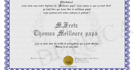 M.Fretz Thomas Meilleure papa