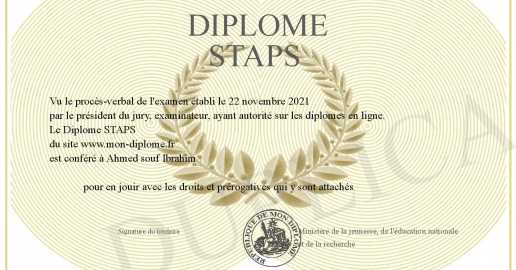 Diplome STAPS