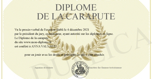 Diplome de la carapute