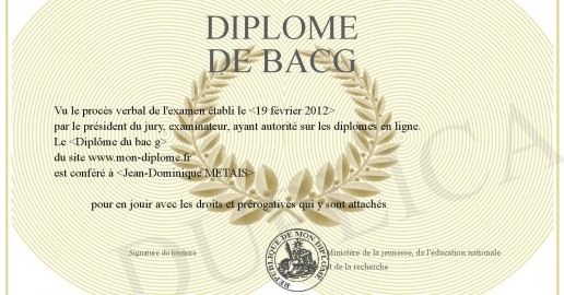 Diplome de bacG