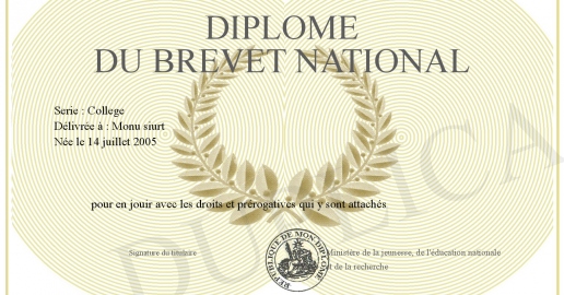 Diplome du brevet national