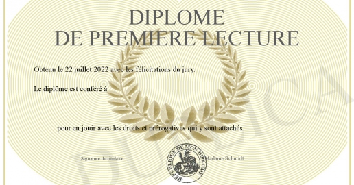 Diplome de premiere lecture