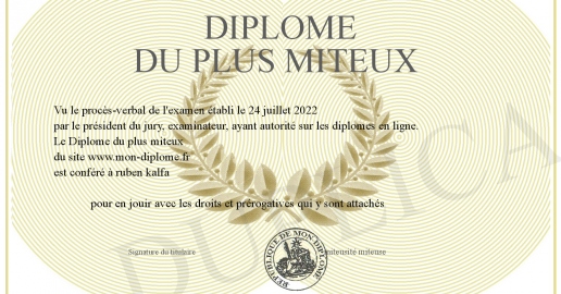 Diplome du plus miteux