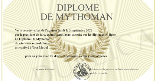 Diplome De Mythoman