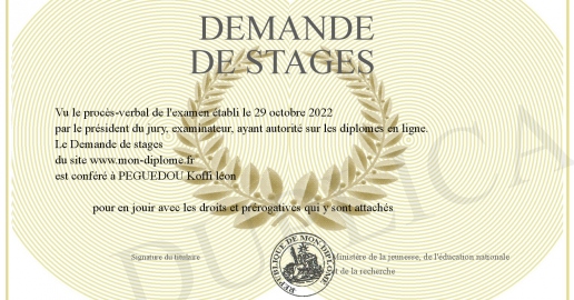 Demande de stages