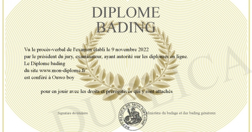 Diplome bading