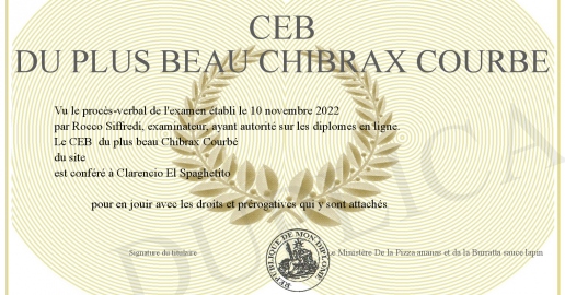 CEB du plus beau Chibrax Courbe