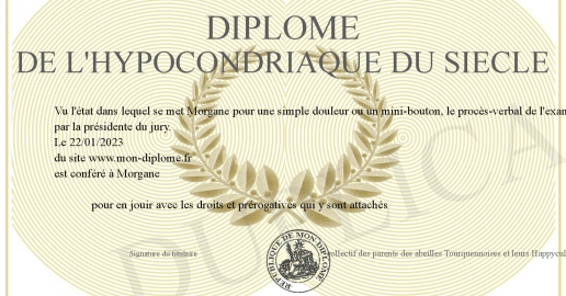 Diplome de l Hypocondriaque du siecle