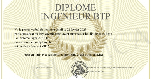 Diplome Ingenieur BTP