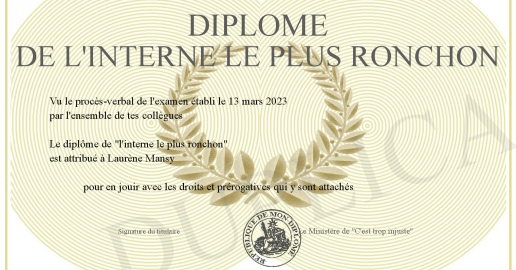 Diplome de l interne le plus ronchon