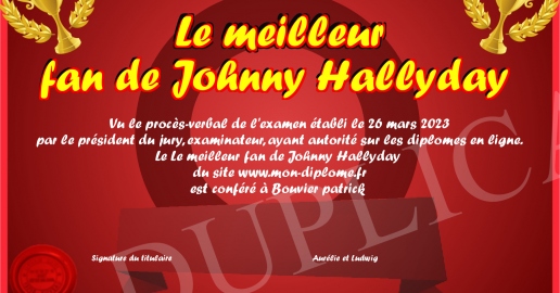 Le meilleur fan de Johnny Hallyday