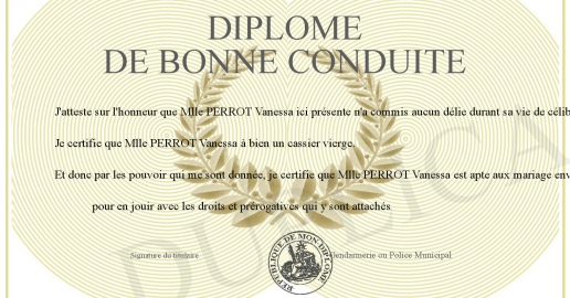 Diplome de bonne conduite
