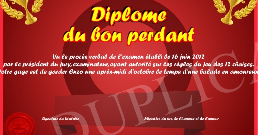 Diplome du bon perdant