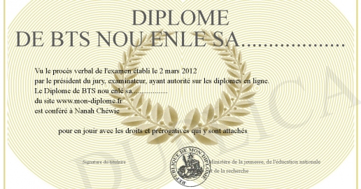 Diplome de BTS nou enle sa...................