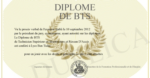 Diplome de BTS