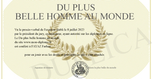 Du plus belle homme au monde