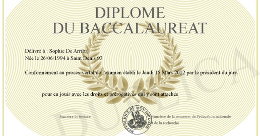 Diplome du baccalaureat