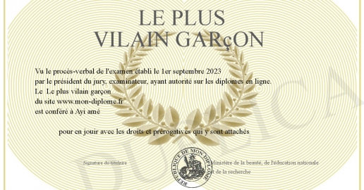 Le plus vilain garcon