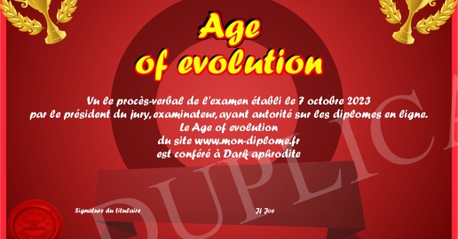 Age of evolution