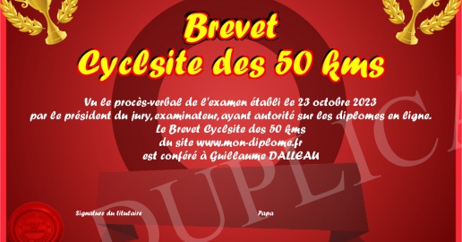 Brevet Cyclsite des 50 kms