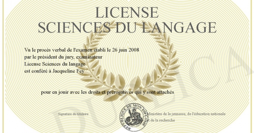 License Sciences du langage