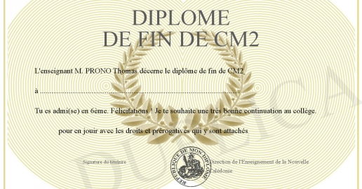 Diplome de fin de CM2