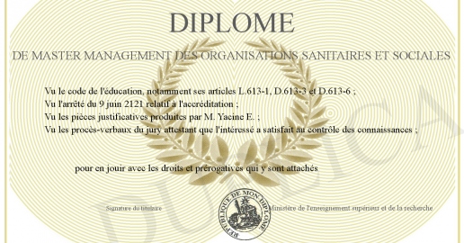 Diplome de master management des organisations sanitaires et sociales