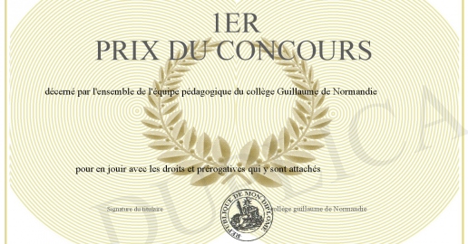 1er prix du concours