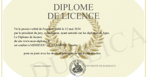 Diplome de licence