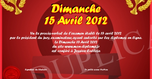Dimanche 15 Avril 2012