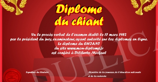 Diplome du chiant