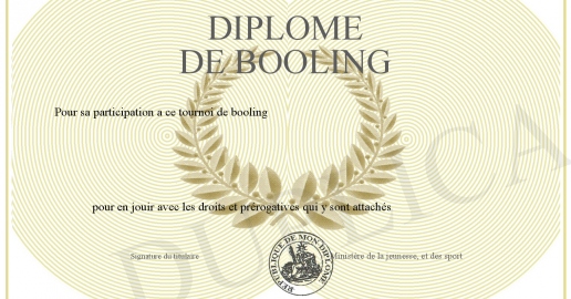 Diplome de booling