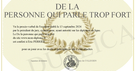 De la personne qui parle trop fort