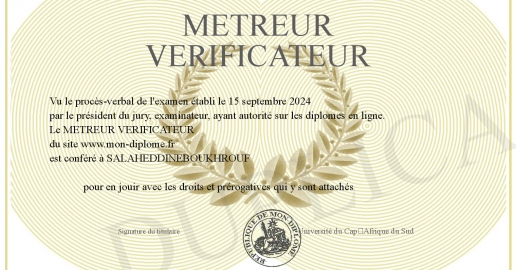 METREUR VERIFICATEUR