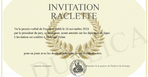 Invitation Raclette