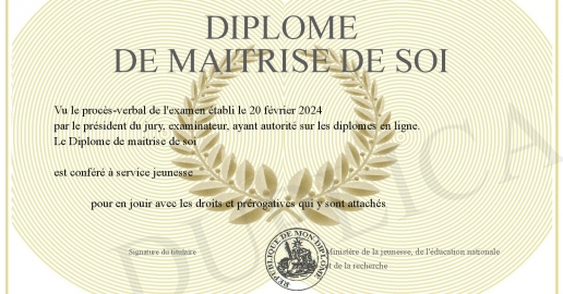 Diplome de maitrise de soi