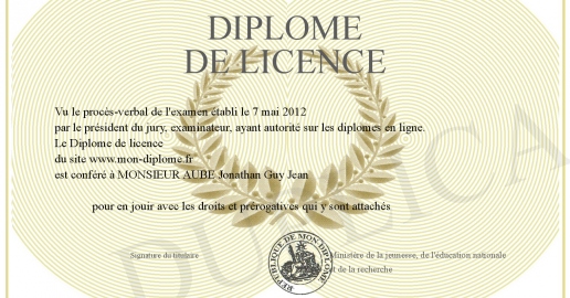 Diplome de licence