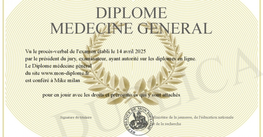 Diplome medecine general