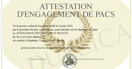 ATTESTATION D ENGAGEMENT DE PACS