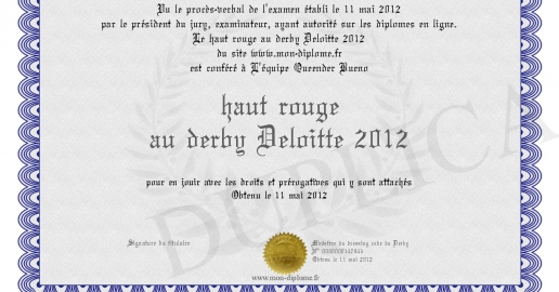 haut rouge au derby Deloitte 2012