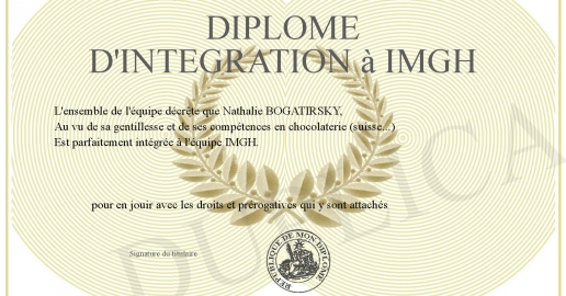 Diplome d integration a IMGH