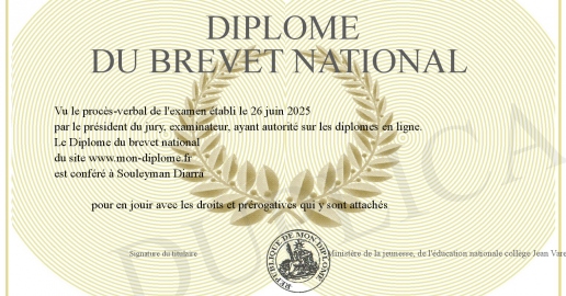 Diplome du brevet national
