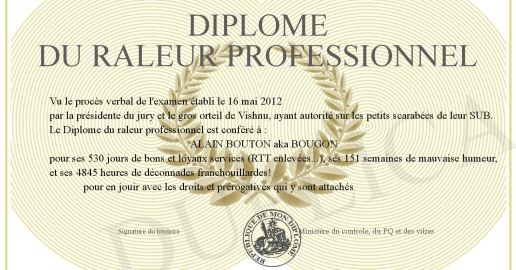 Diplome du raleur professionnel