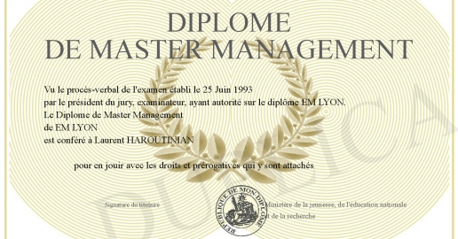 Diplome de Master Management