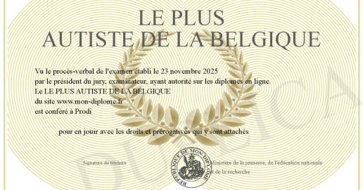 LE PLUS AUTISTE DE LA BELGIQUE