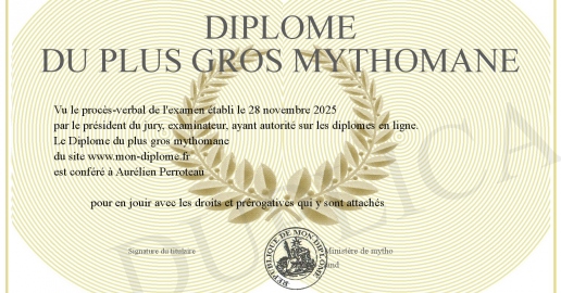 Diplome du plus gros mythomane