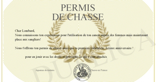 Permis de chasse