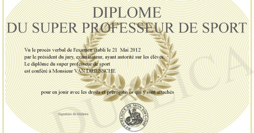Diplome du super professeur de sport