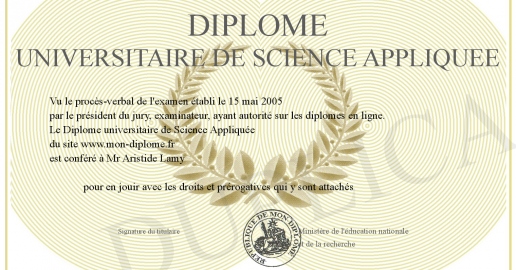 Diplome universitaire de Science Appliquee
