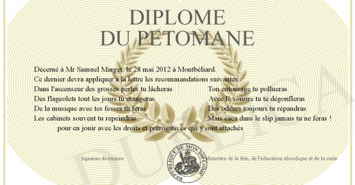 Diplome du petomane